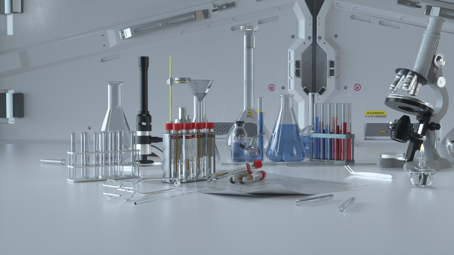 3D C4D Octane Render Science Fiction Chemistry Laboratory - TurboSquid ...
