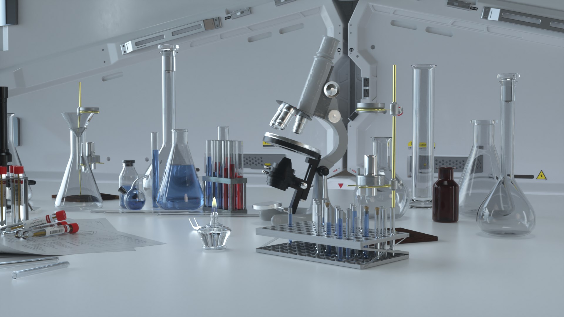 3D C4D Octane Render Science Fiction Chemistry Laboratory - TurboSquid ...