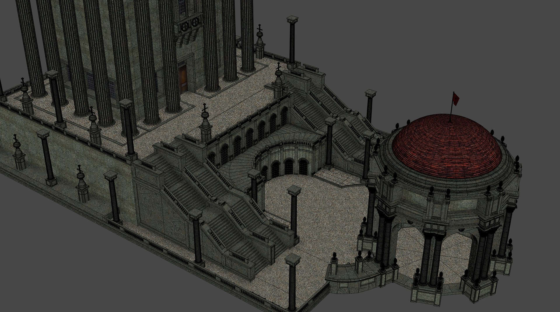 Ancient Tower Temple Model - TurboSquid 1829491