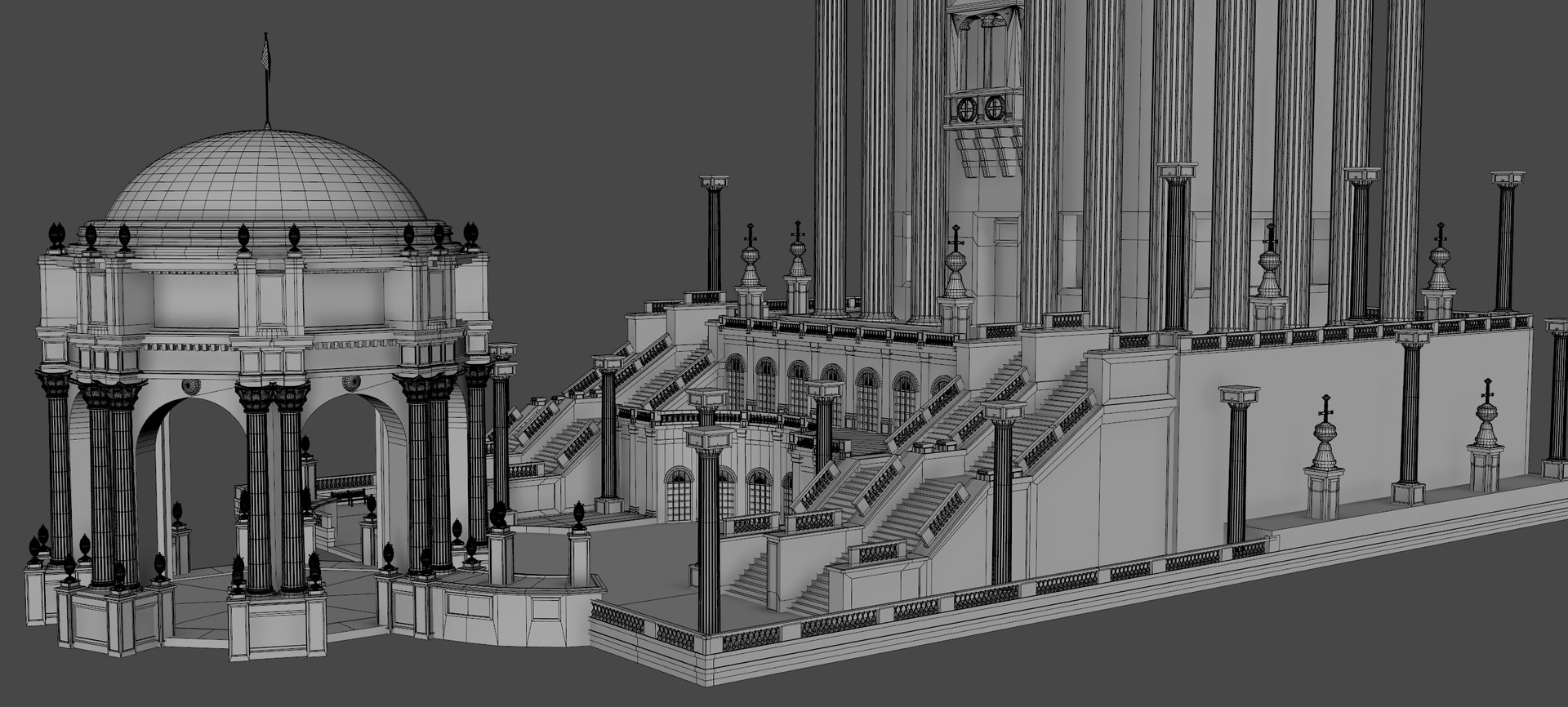 Ancient Tower Temple Model - TurboSquid 1829491