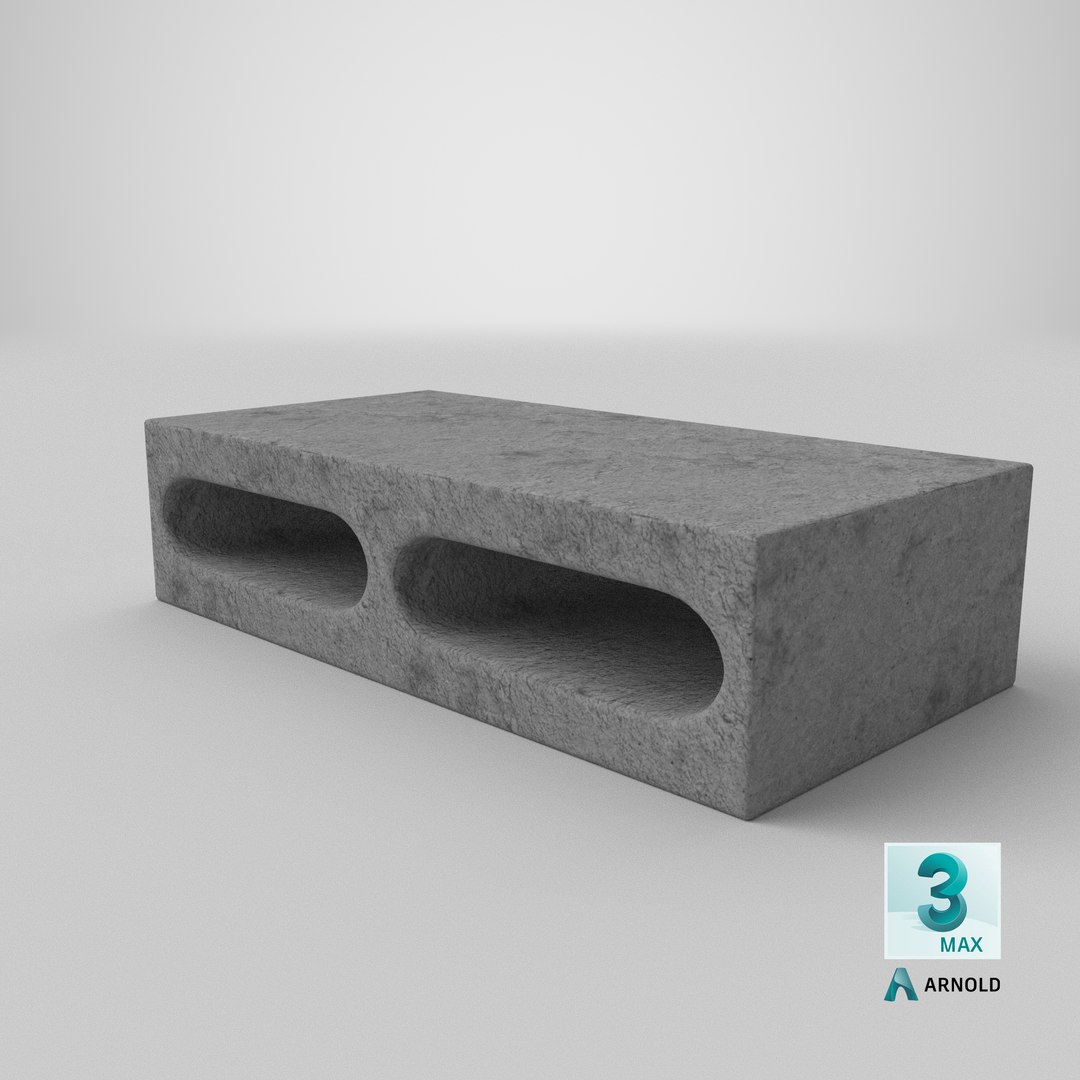Hollow Cinder Block 1 model - TurboSquid 2052832