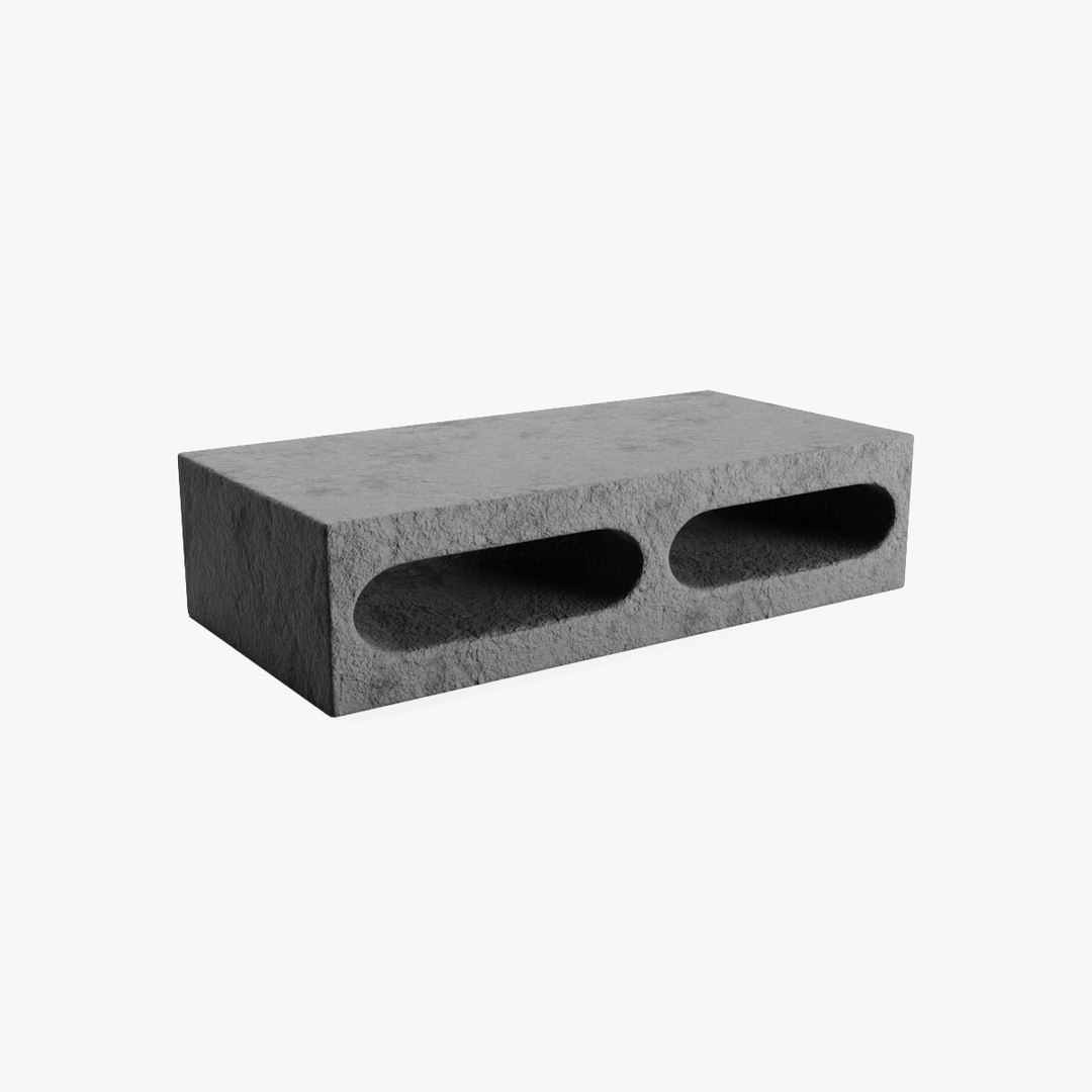 Hollow Cinder Block 1 model - TurboSquid 2052832