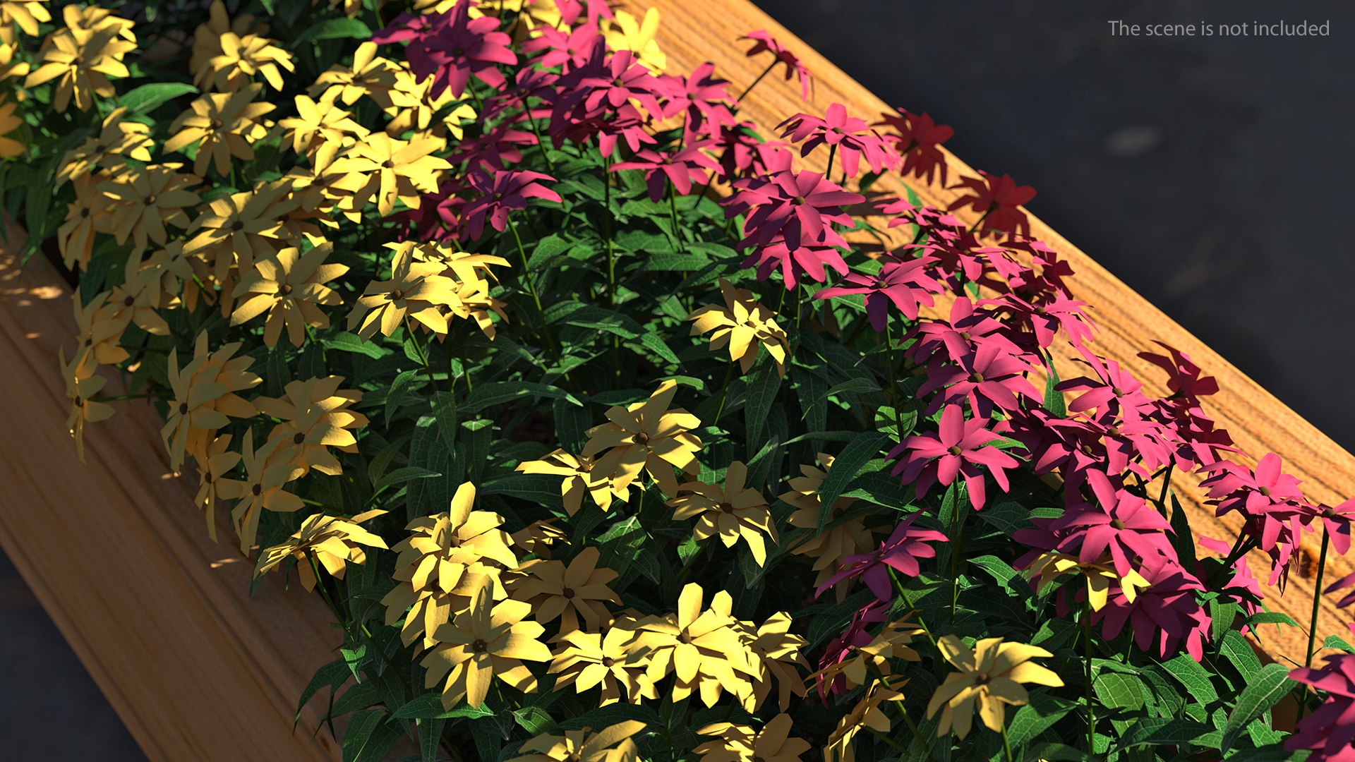 3D wooden flower planter box - TurboSquid 1621026