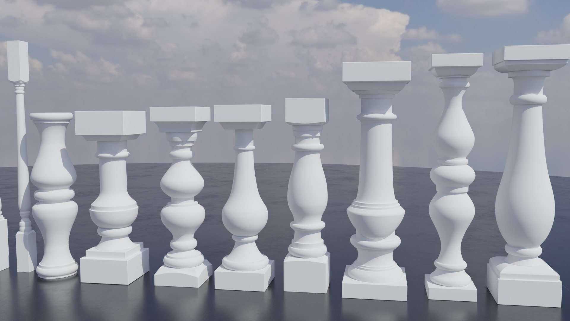 3D Pillars Pack - TurboSquid 2235782