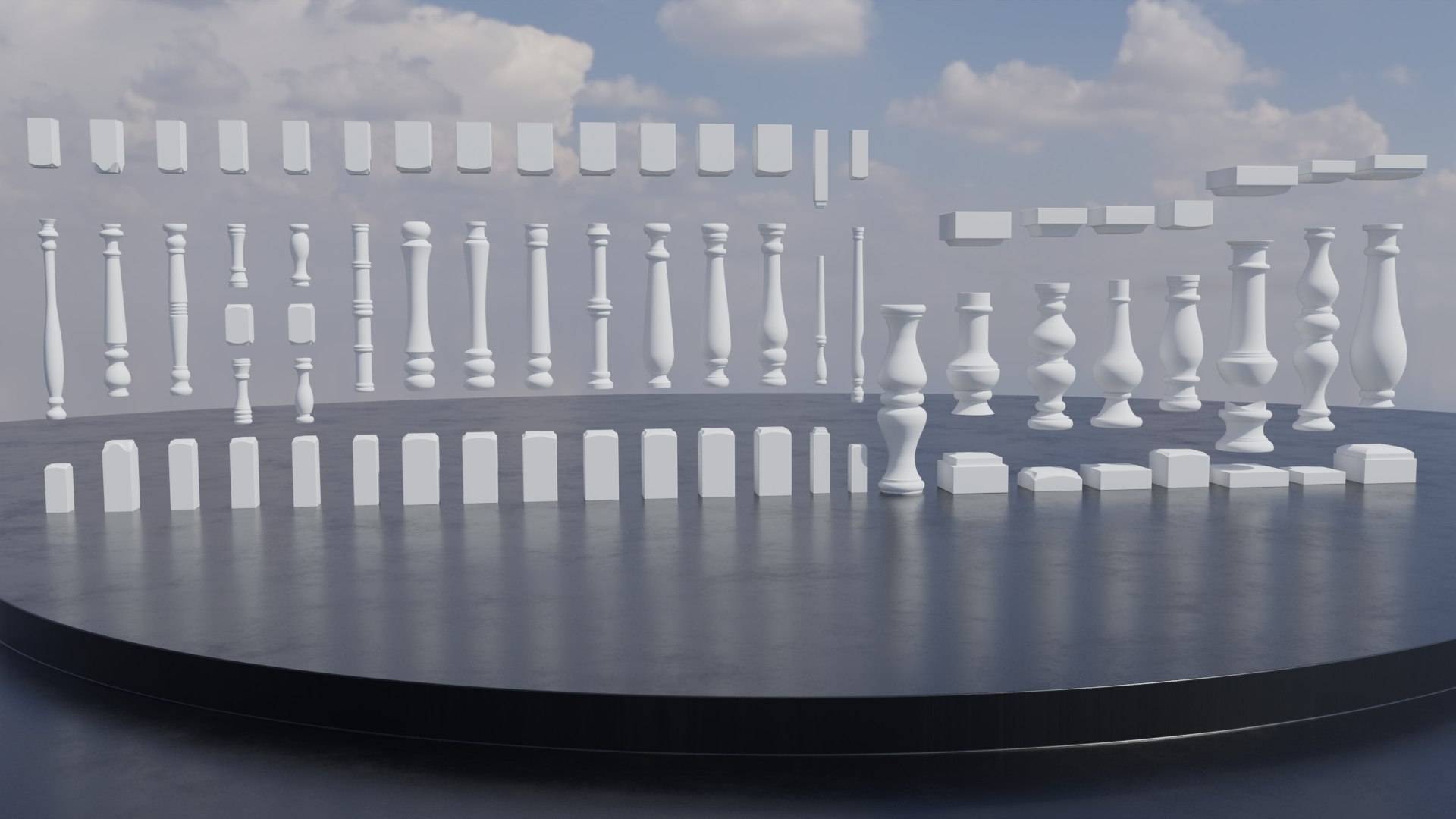 3D Pillars Pack - TurboSquid 2235782