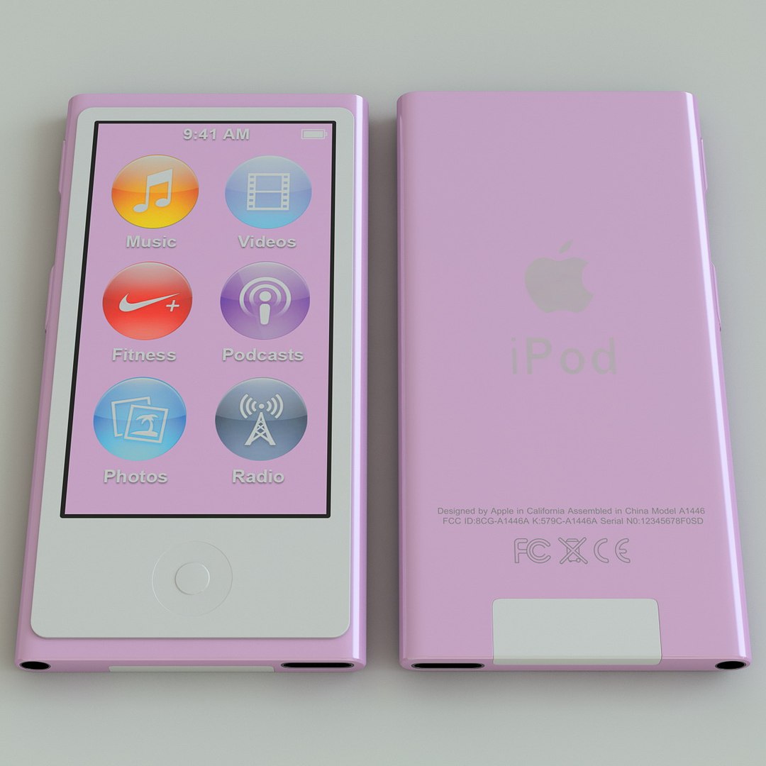 3d generation pink ipod nano model
