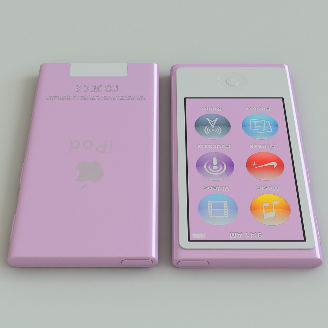 3d generation pink ipod nano model