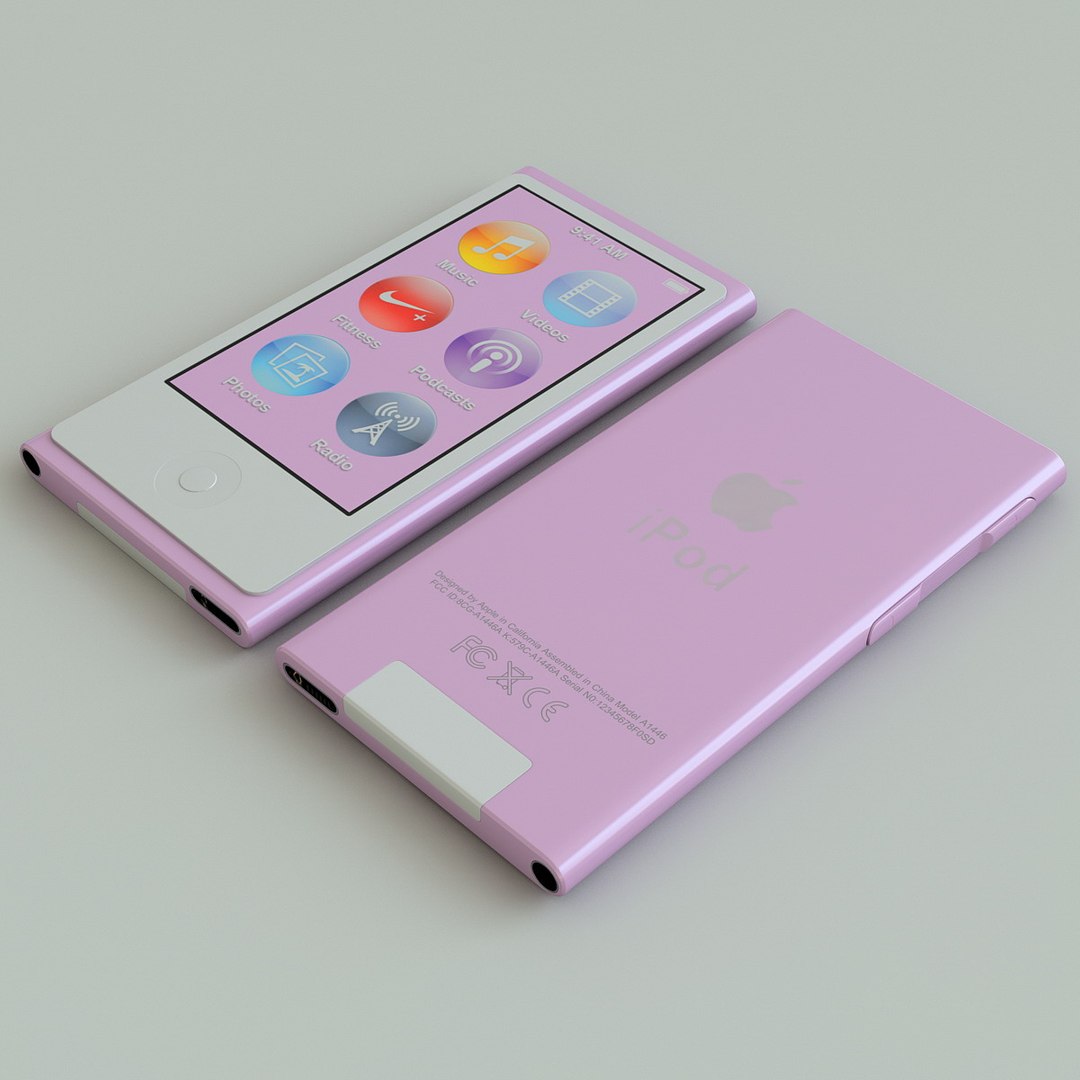 3d generation pink ipod nano model