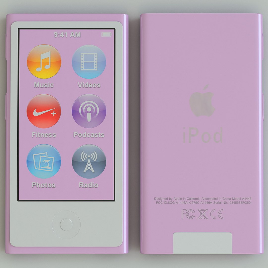 3d generation pink ipod nano model