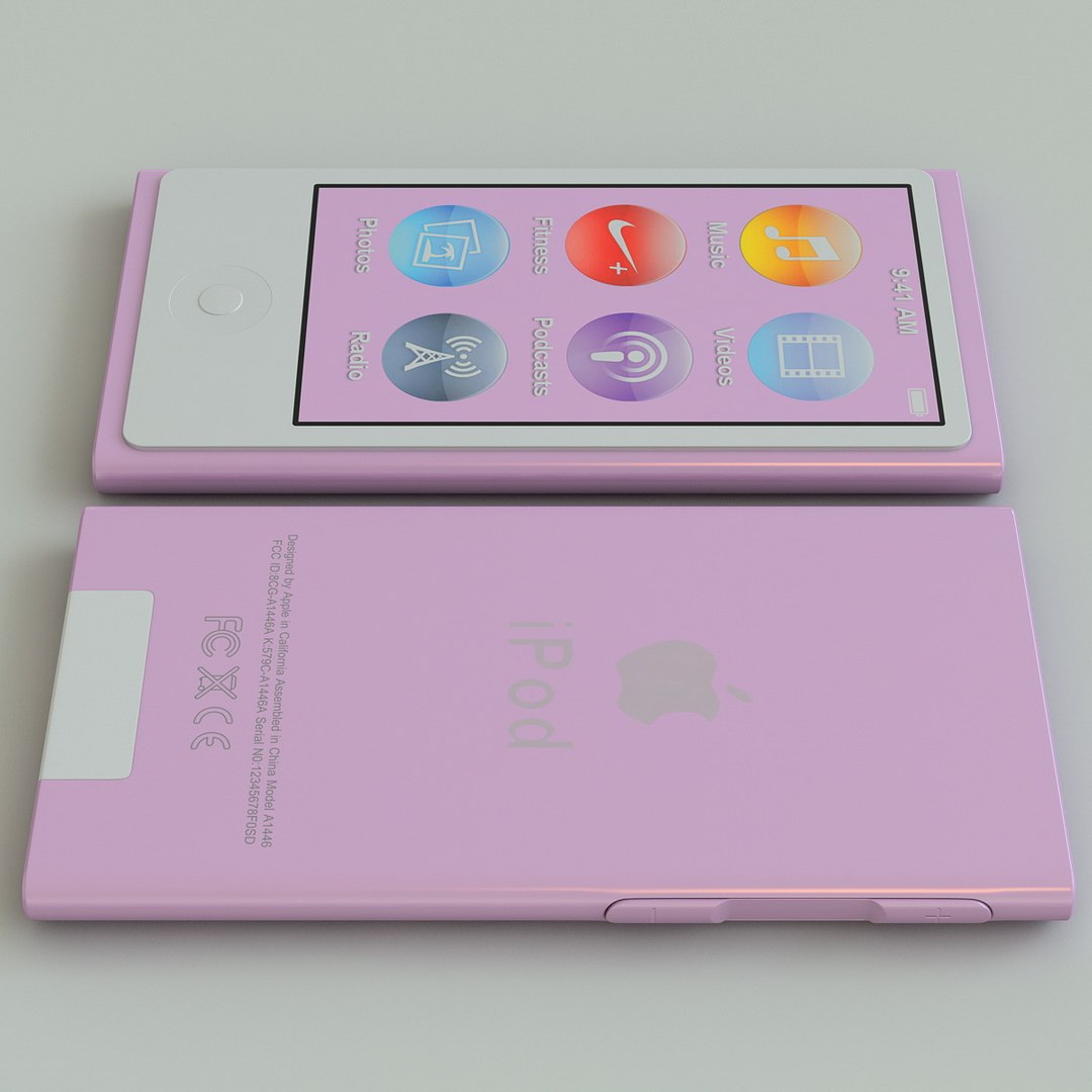 3d generation pink ipod nano model