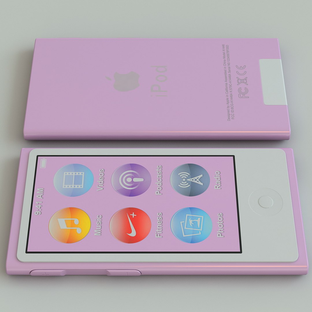 3d generation pink ipod nano model