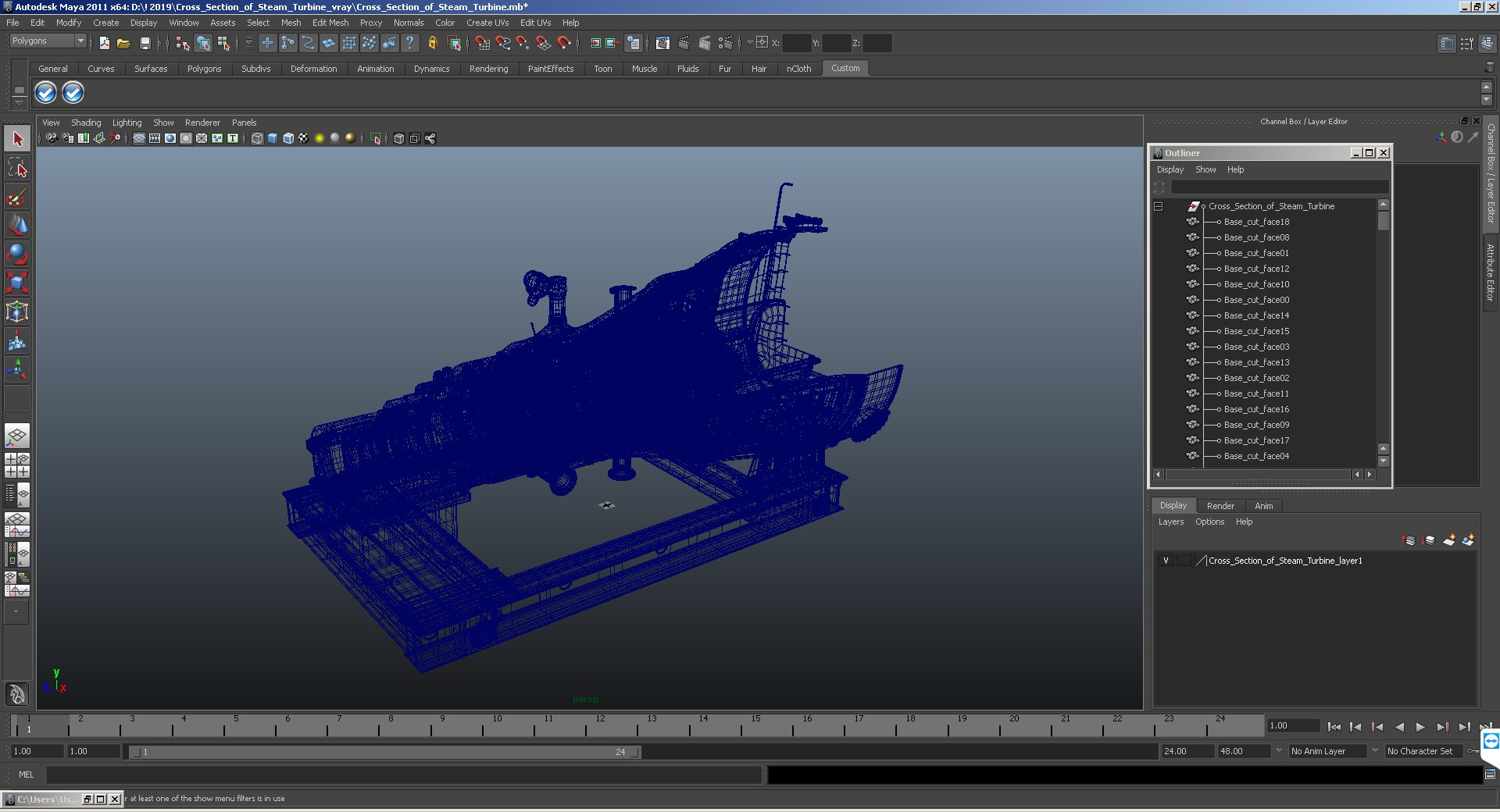 3D cross section steam turbine - TurboSquid 1400502