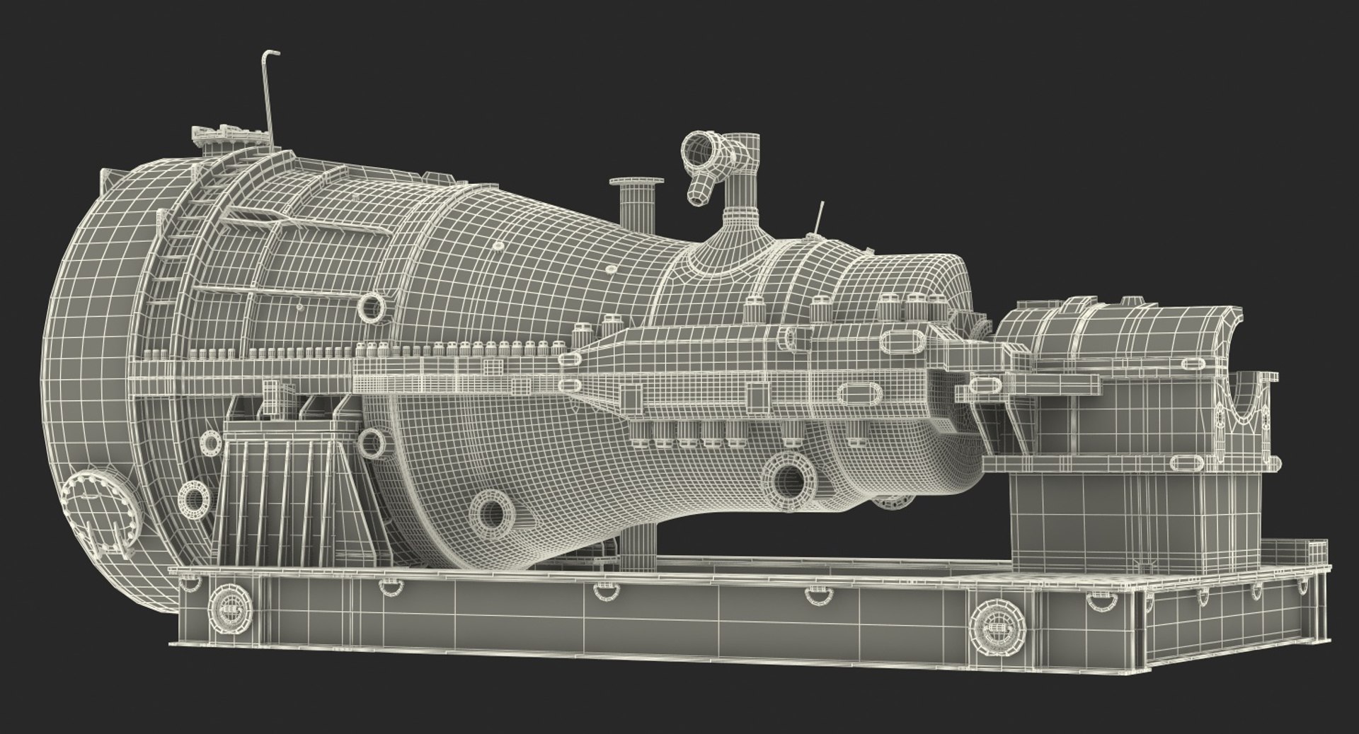 3D cross section steam turbine - TurboSquid 1400502