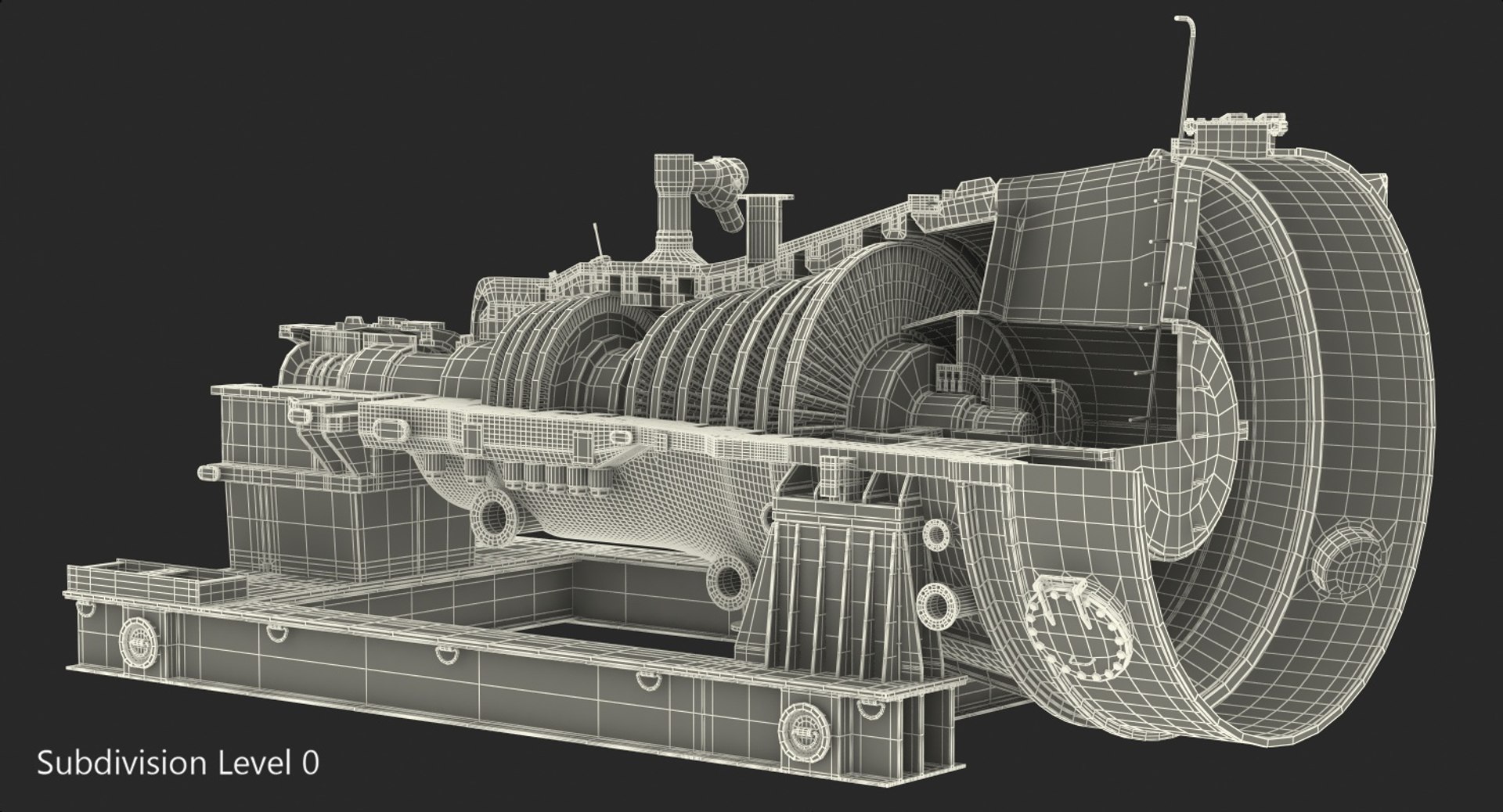 3D cross section steam turbine - TurboSquid 1400502