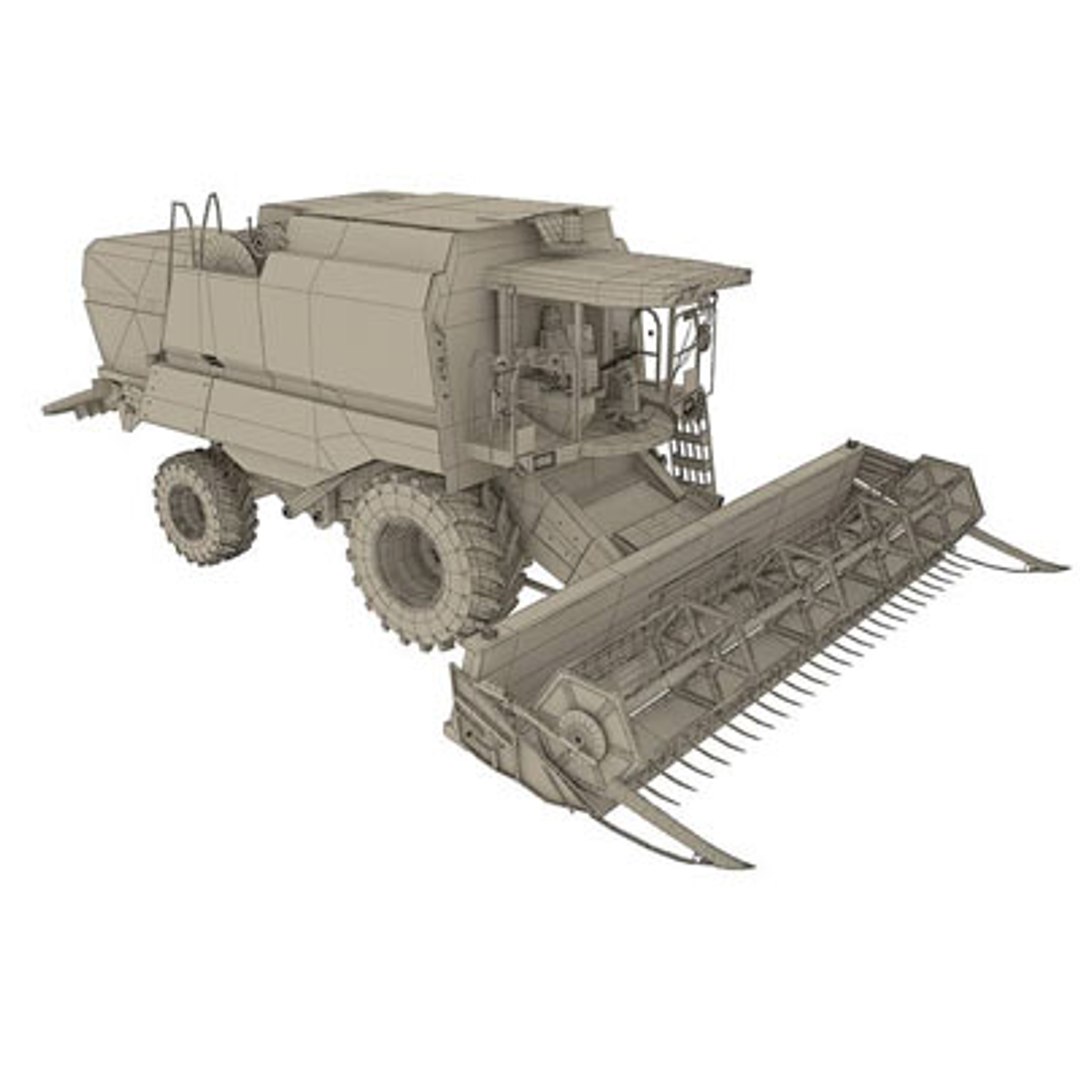 3d Model Harvesting Combine