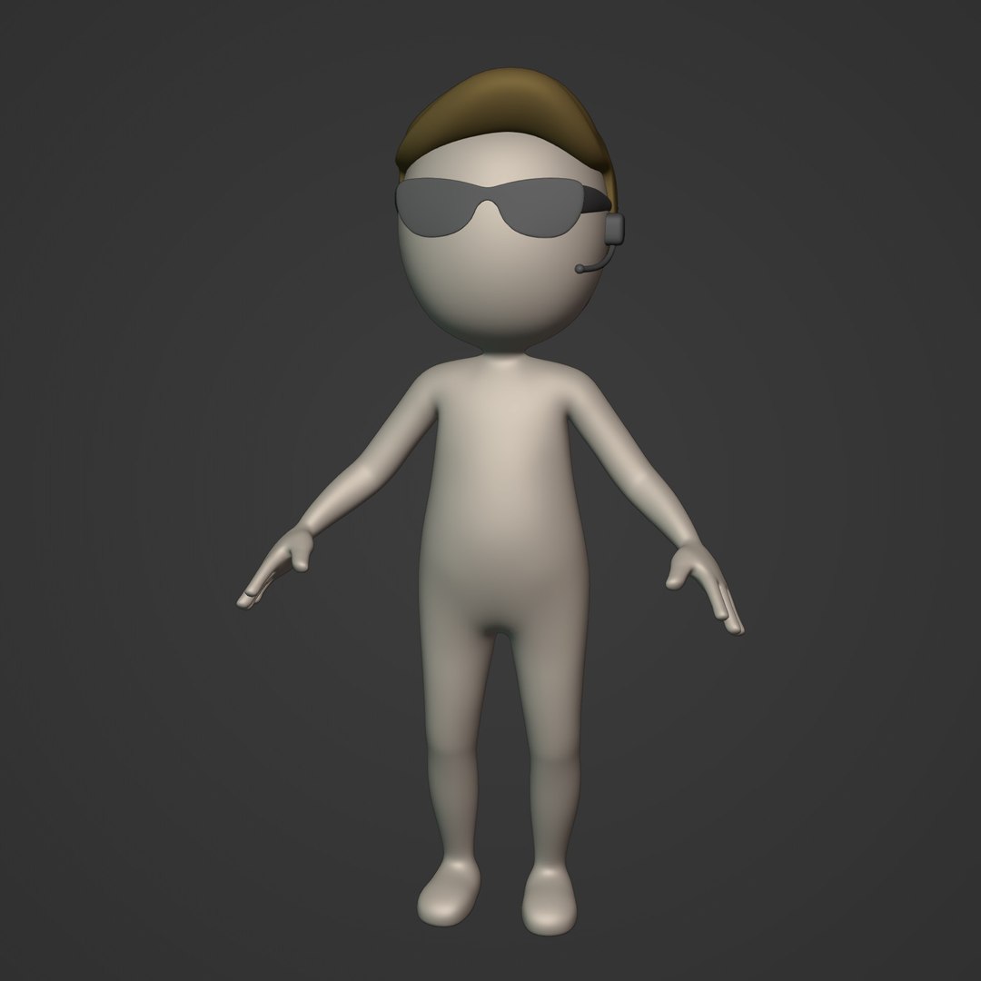 3D Cartoon Stickman - TurboSquid 1938903