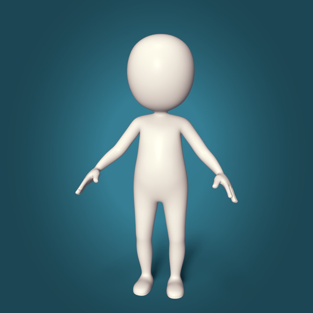 3D Cartoon Stickman - TurboSquid 1938903
