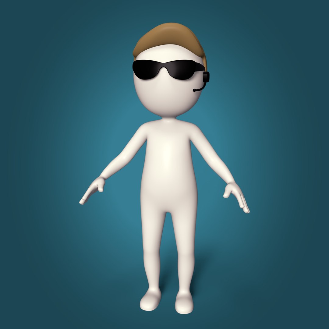 3D Cartoon Stickman - TurboSquid 1938903