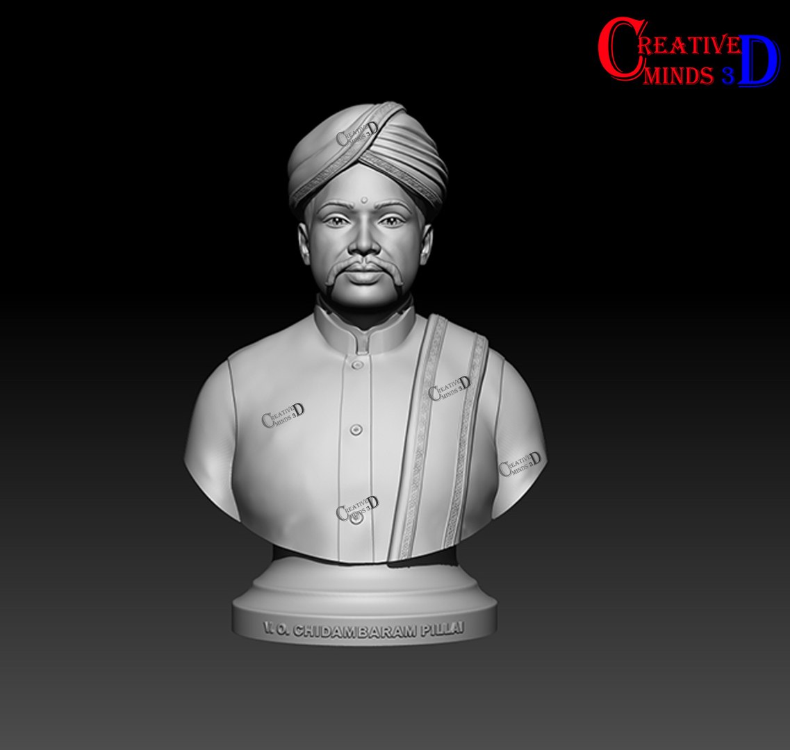 3D V O Chidambaram Pillai 3D Model For 3D Printing - TurboSquid 2329447