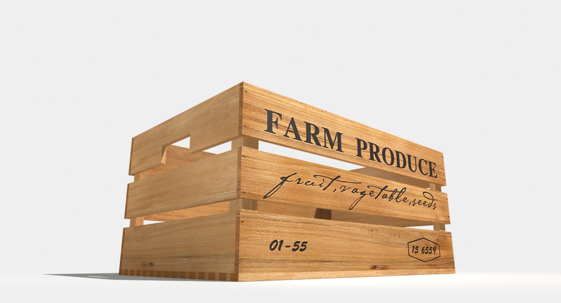 3D Wooden Farm Crate Model - TurboSquid 1283614