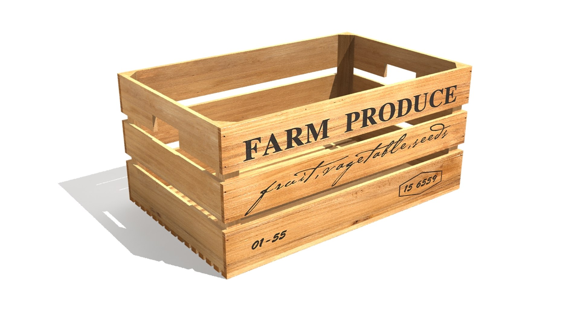 3D Wooden Farm Crate Model - TurboSquid 1283614