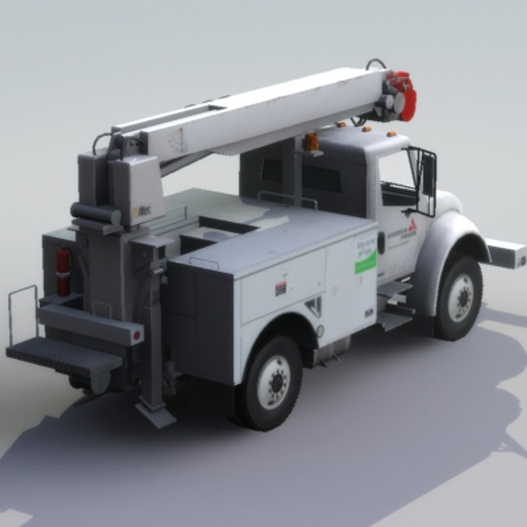 bucket truck work 3d model