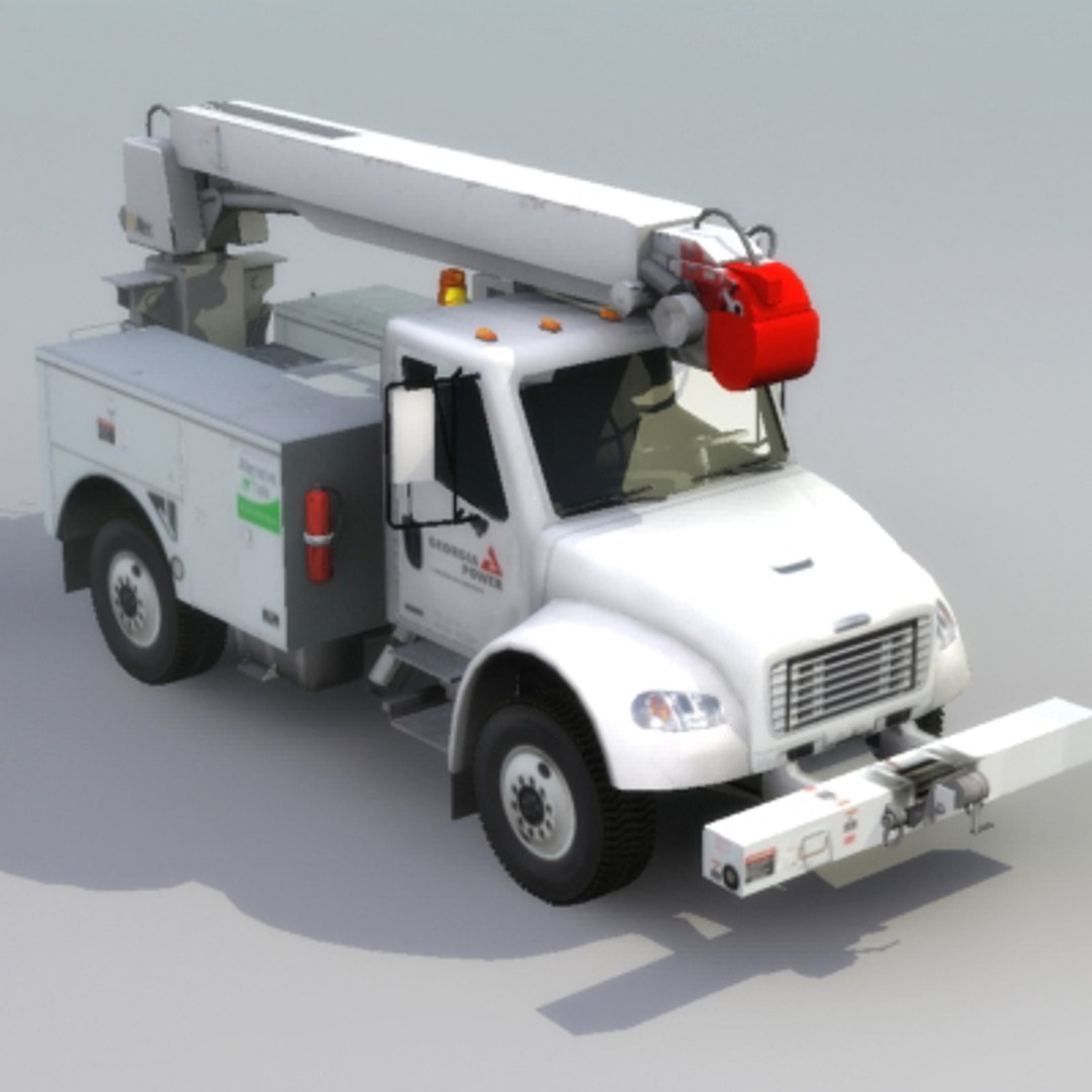 Bucket Truck Work 3d Model