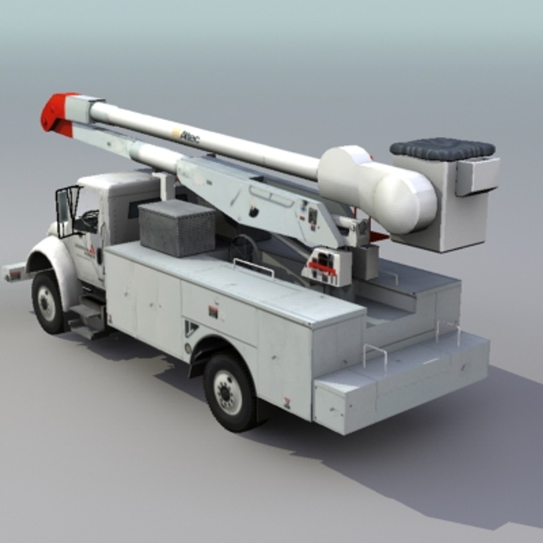 bucket truck work 3d model