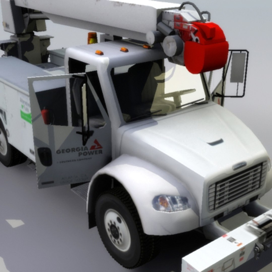 bucket truck work 3d model