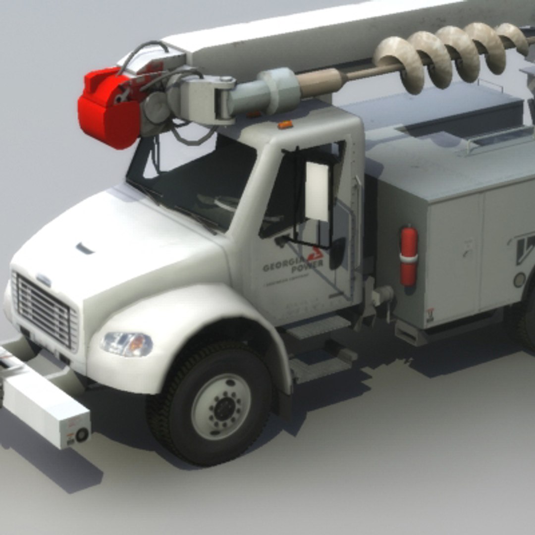 bucket truck work 3d model