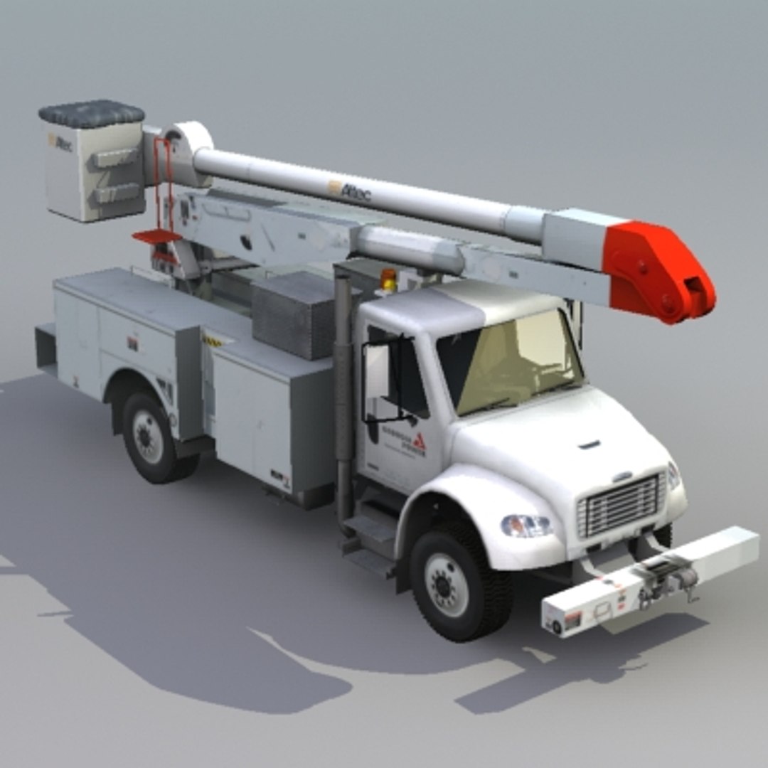 bucket truck work 3d model