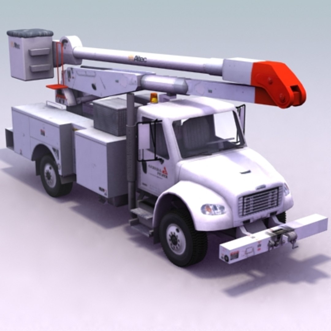 Bucket Truck Work 3d Model