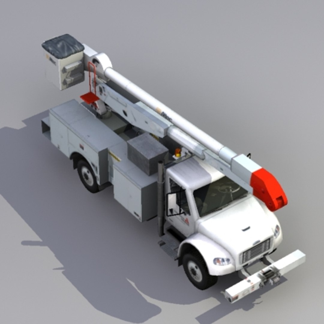 bucket truck work 3d model