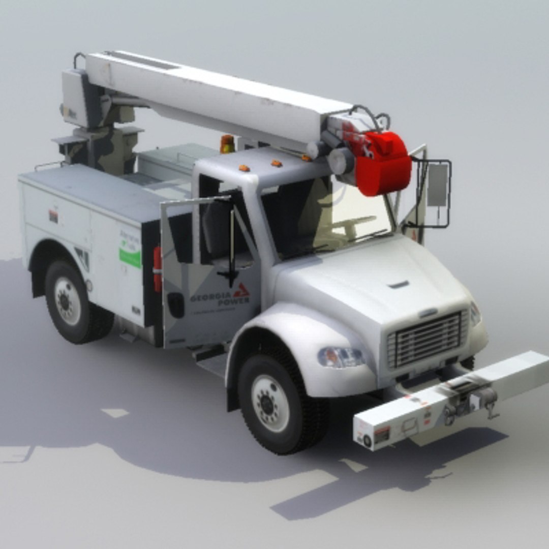 bucket truck work 3d model