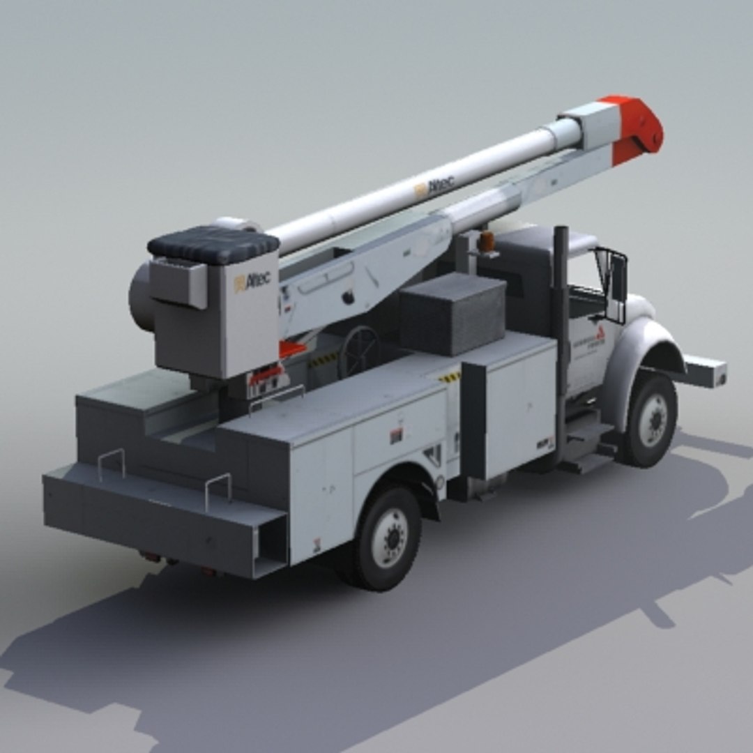 bucket truck work 3d model