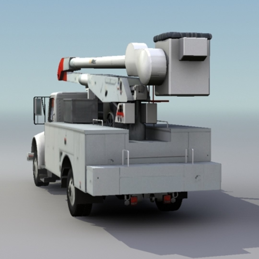 bucket truck work 3d model