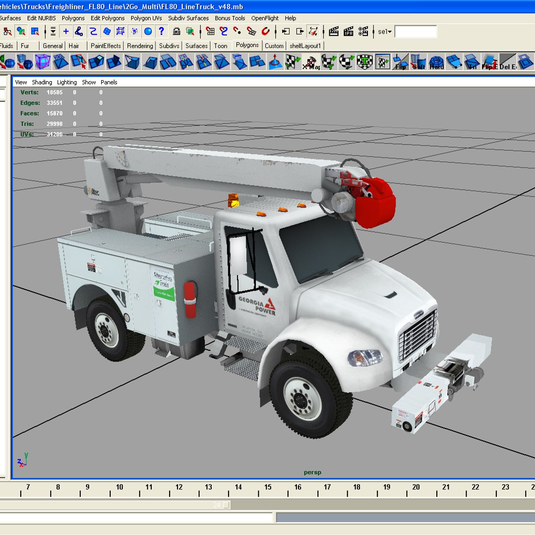 Bucket Truck Work 3d Model