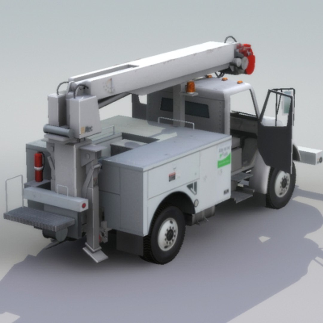 bucket truck work 3d model