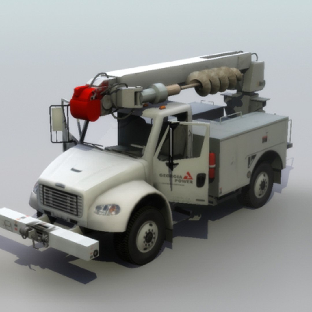 bucket truck work 3d model