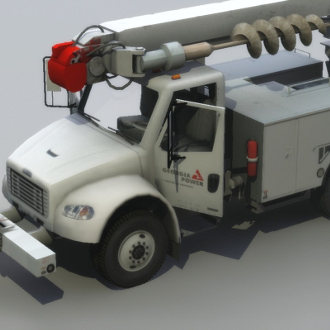 bucket truck work 3d model
