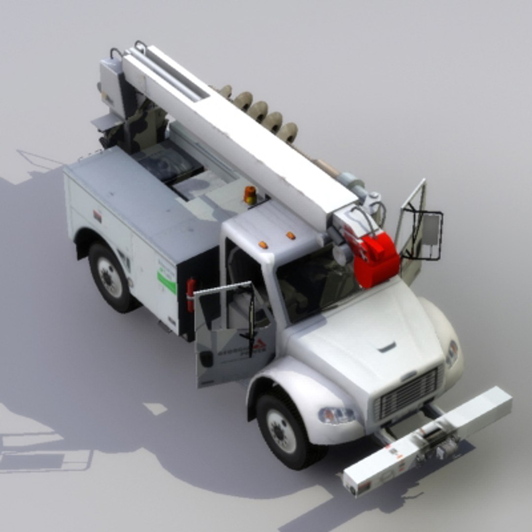 bucket truck work 3d model