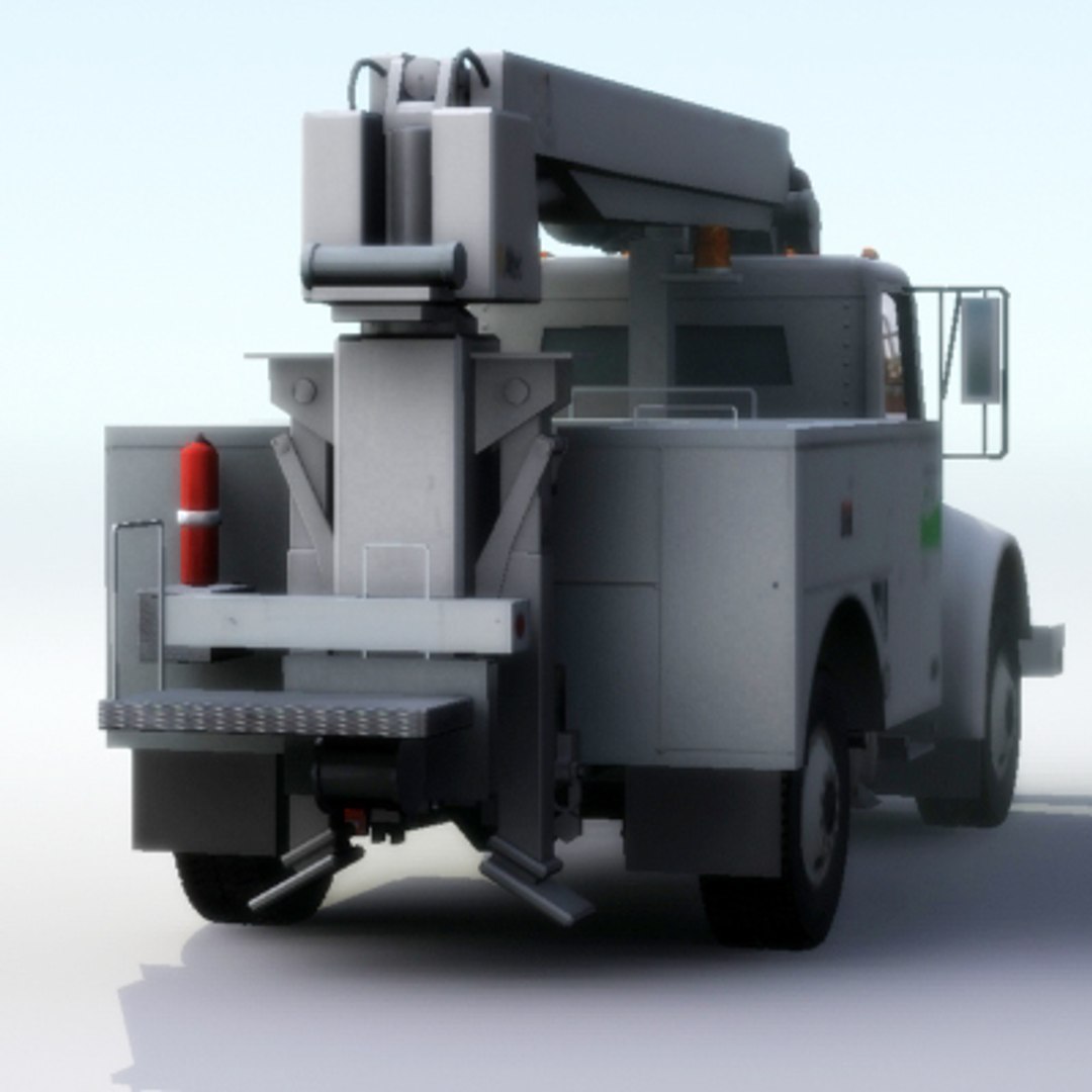 bucket truck work 3d model
