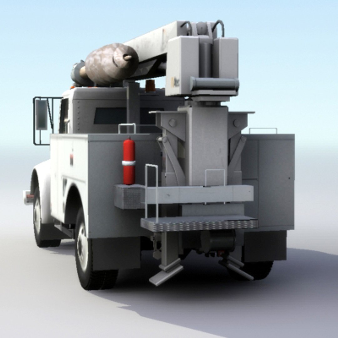 bucket truck work 3d model