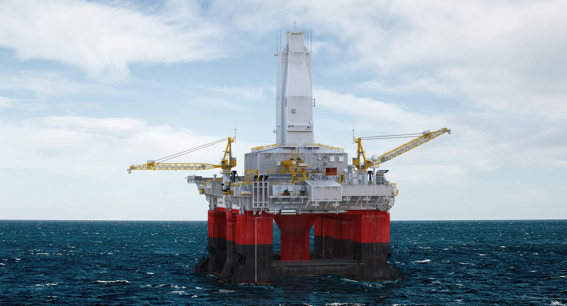 3D model semi submersible drilling rig - TurboSquid 1244855