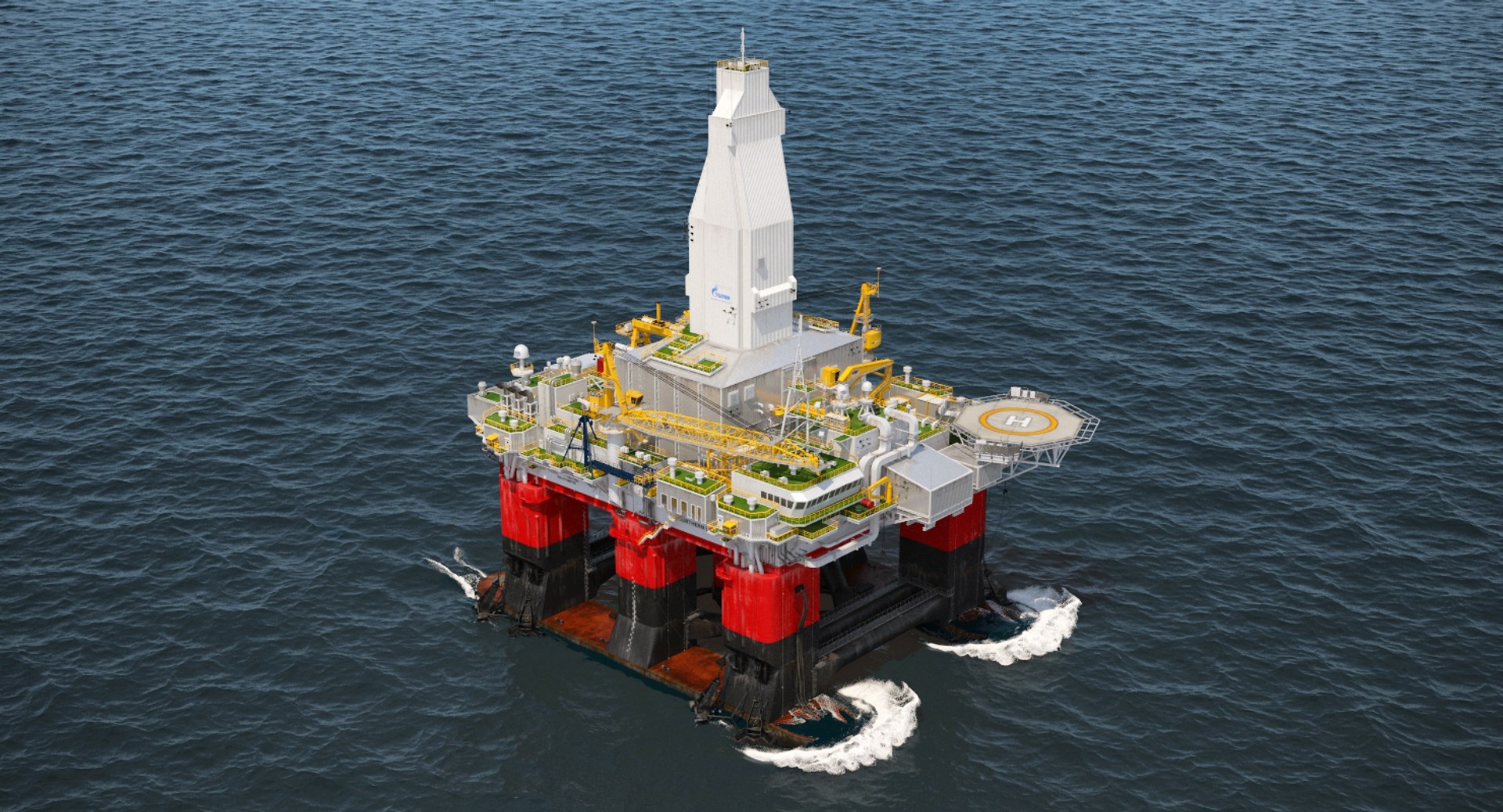 3D model semi submersible drilling rig - TurboSquid 1244855