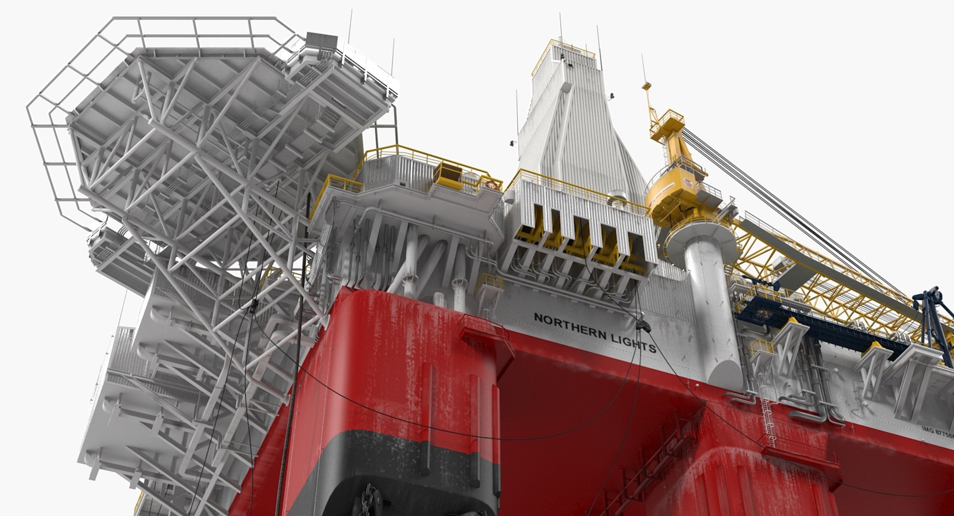 3D model semi submersible drilling rig - TurboSquid 1244855