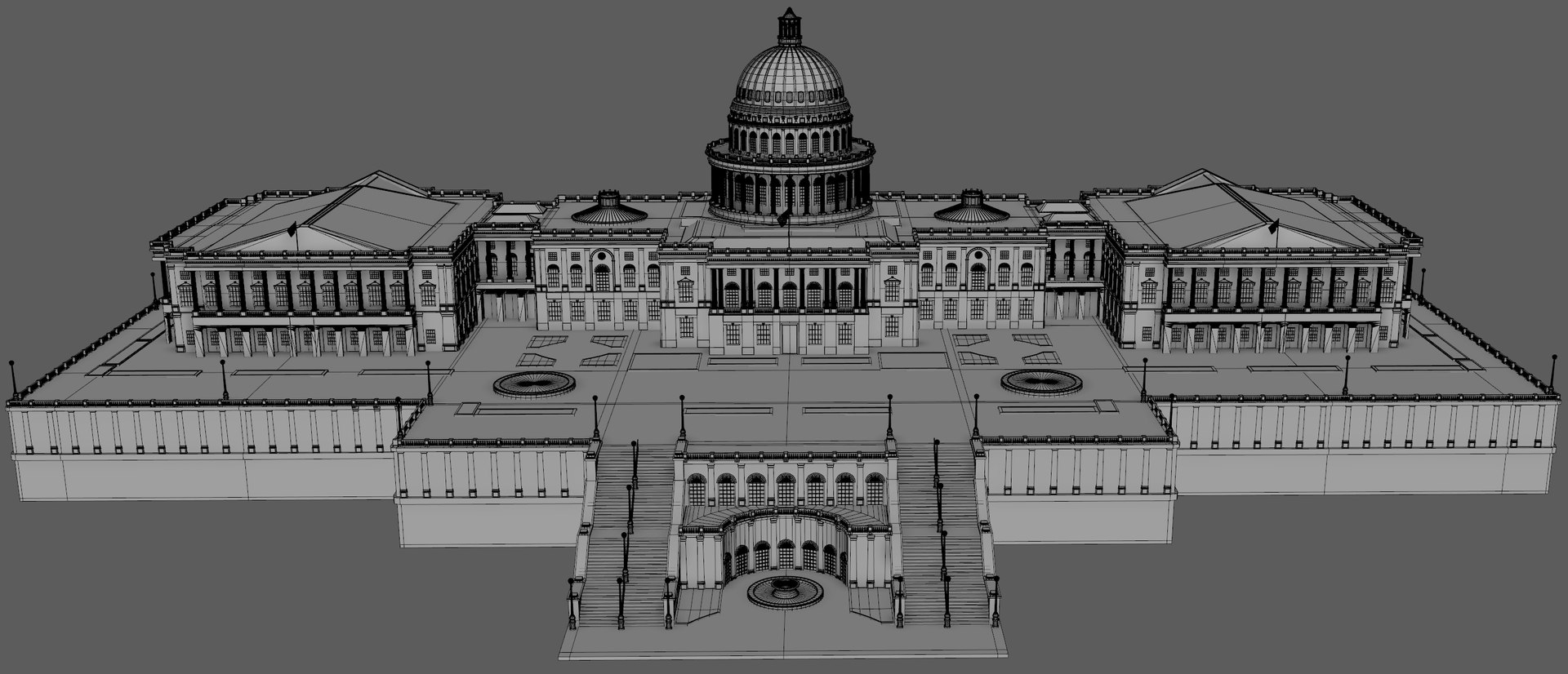 Historic United States Capitol Building 3D Model - TurboSquid 1291158