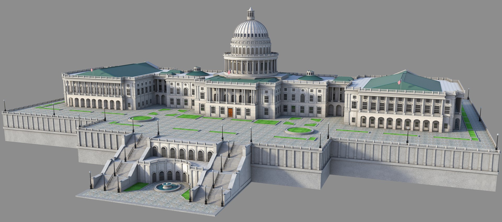 Historic United States Capitol Building 3D Model - TurboSquid 1291158