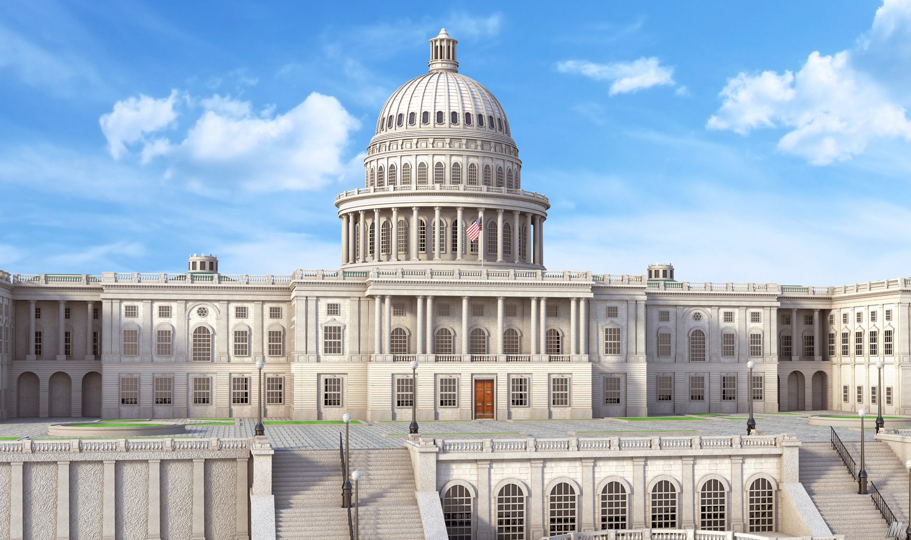 Historic United States Capitol Building 3D Model - TurboSquid 1291158