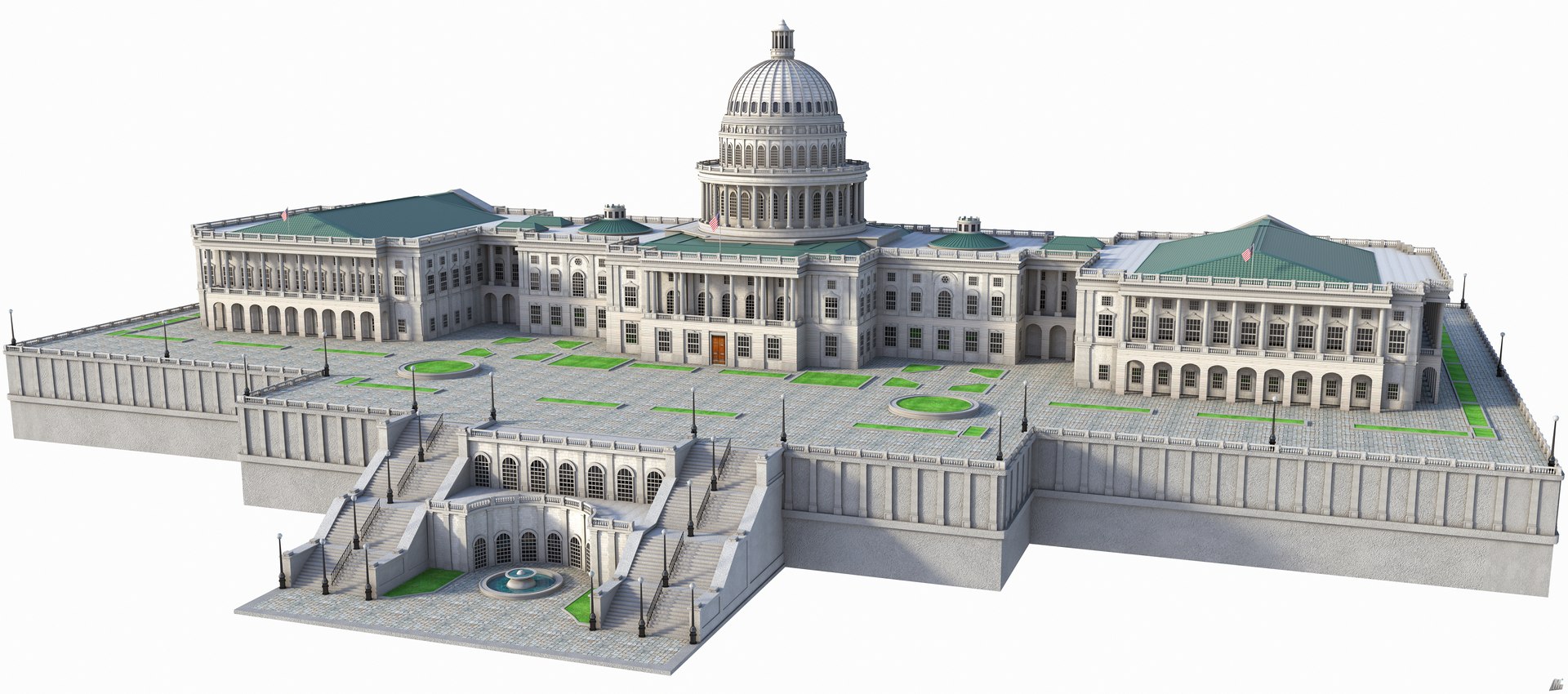 Historic United States Capitol Building 3D Model - TurboSquid 1291158